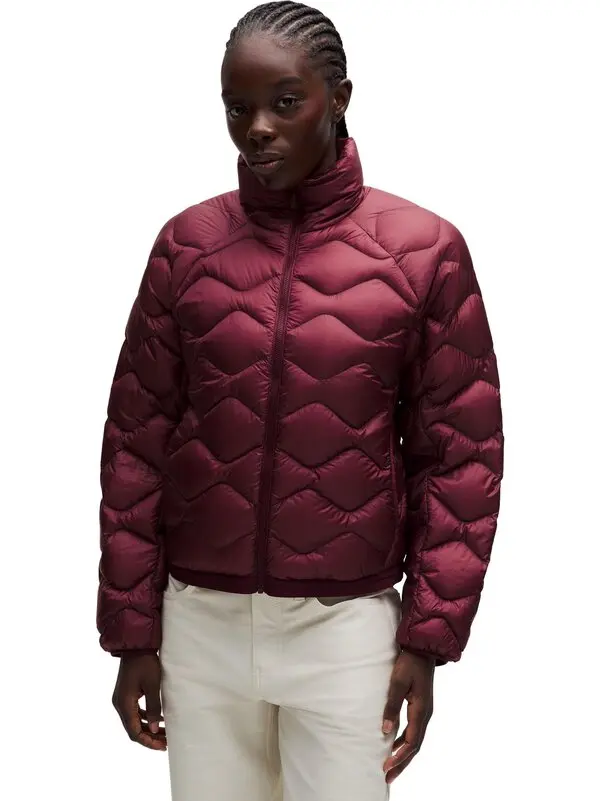 Lululemon Featherweight 900-down-fill Quilted Jacket - Burgundy Bay