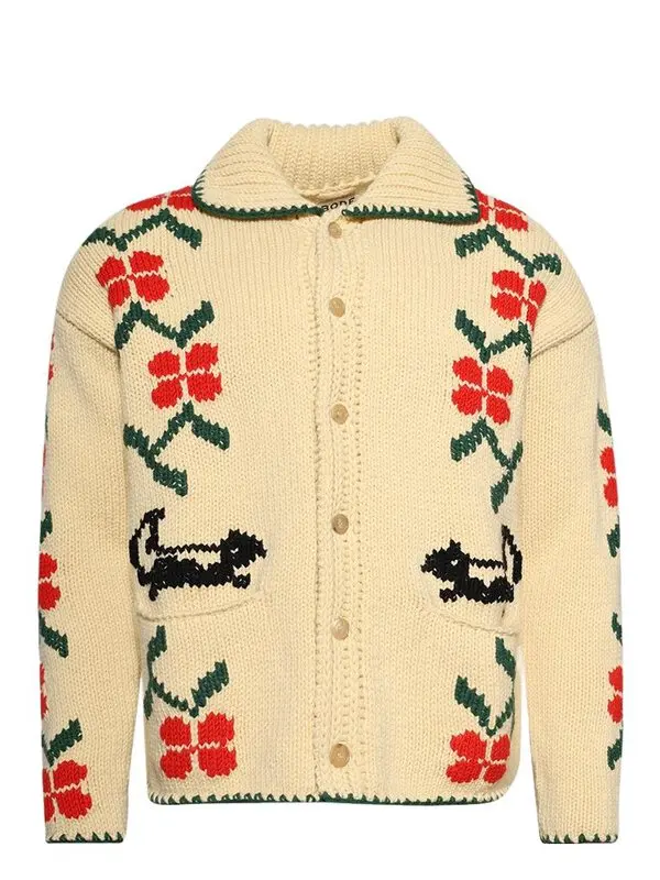 BODE Pirate Ship Cardigan - White