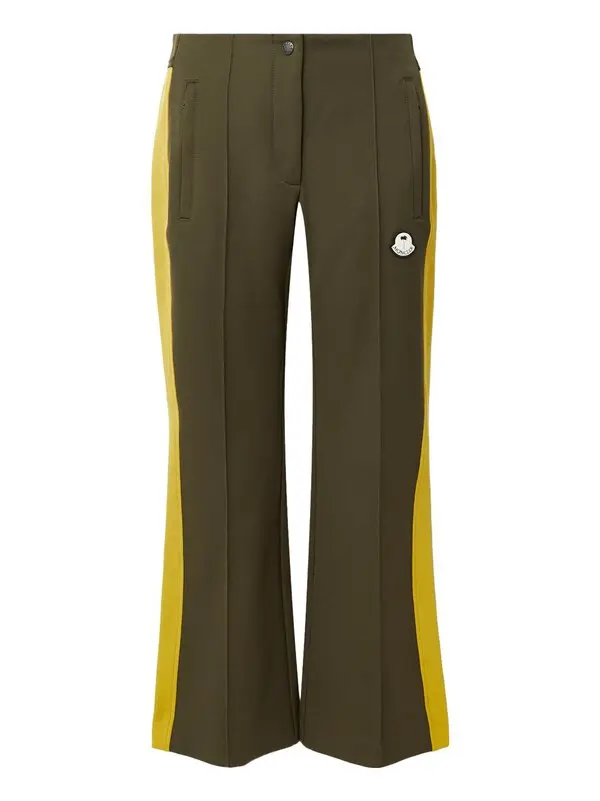 Moncler 8 Palm Angels Stretch-gabardine Flared Pants - Brown