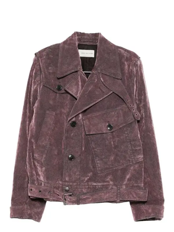 Dries Van Noten Corduroy Jacket - Purple