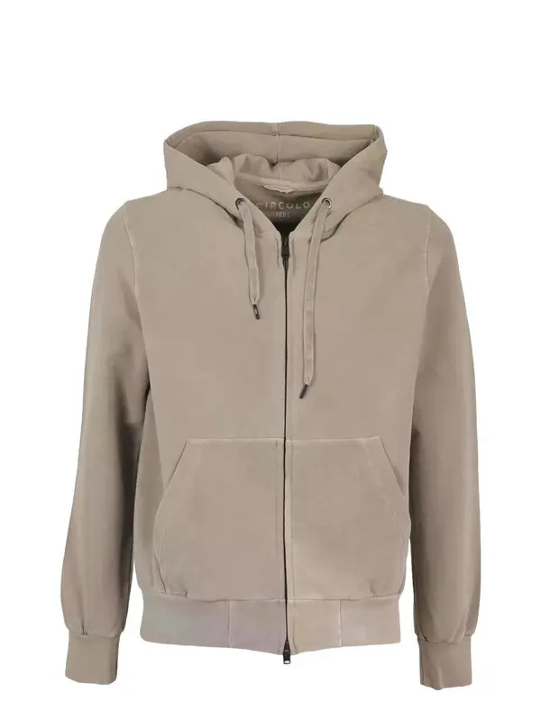 CIRCOLO 1901 Zip-up Hoodie - Neutrals