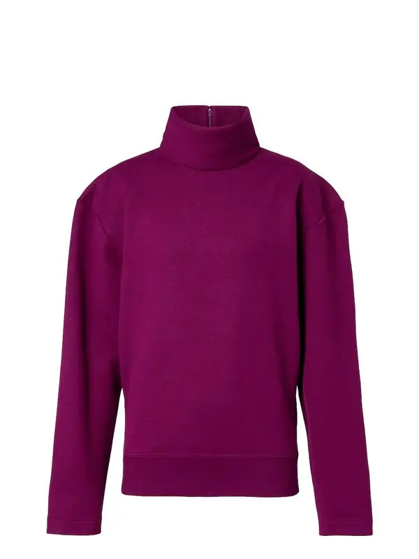 Saint Laurent Cotton Fleece Sweatshirt - Purple