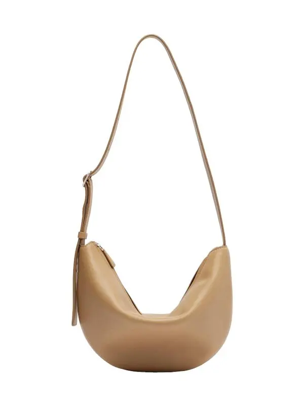 THE ROW Jouvettte Leather Crossbody Bag - Beige