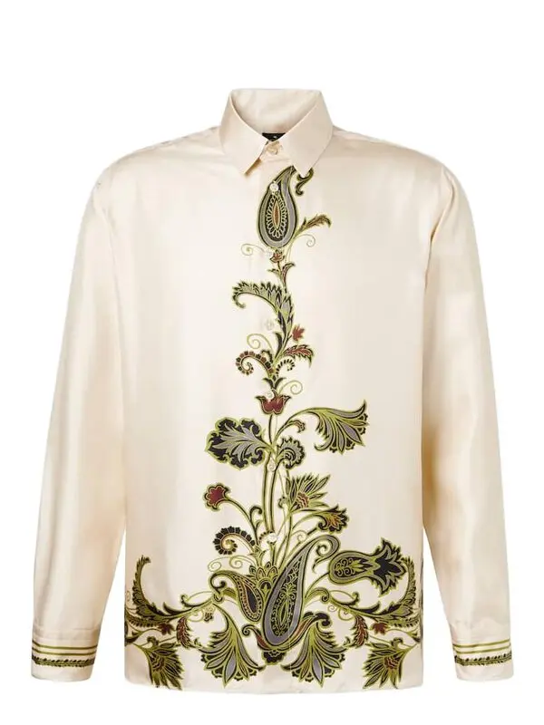 Etro Paisley Silk Shirt - Beige