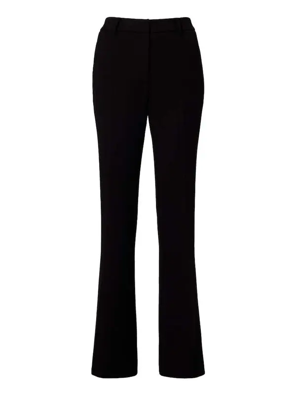 Etro High-rise Flared Wool Pants - Black