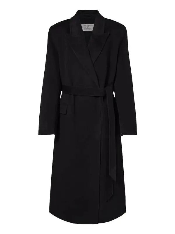 Acne Studios Wool And Cashmere Wrap Coat - Black