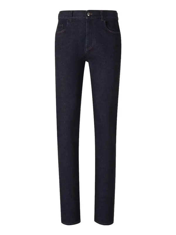 Canali Regular Straight Jeans - Dark Denim Blue