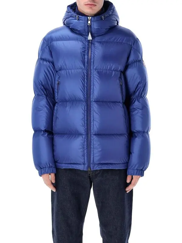 Moncler Rivau Shiny Nylon Down Jacket - Blue Avio