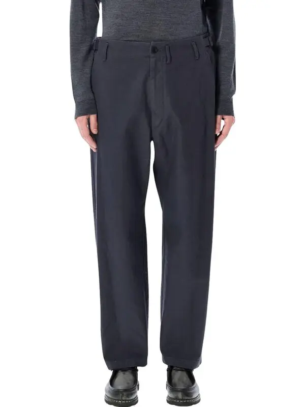 LEMAIRE Heavy Cotton Twill Carrot Trousers - Grey