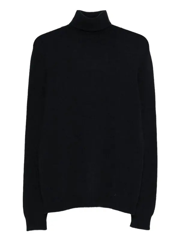 ROBERTO COLLINA Roll-neck Wool Sweater - Blue