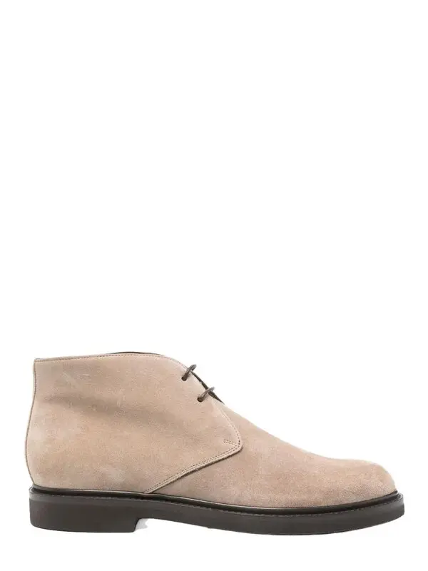 ORTIGNI Suede Lace-up Shoes - Beige