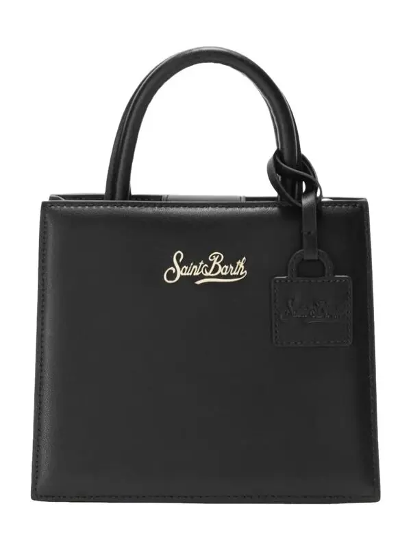 MC2 SAINT BARTH Mini Calf Leather Shopper - Black