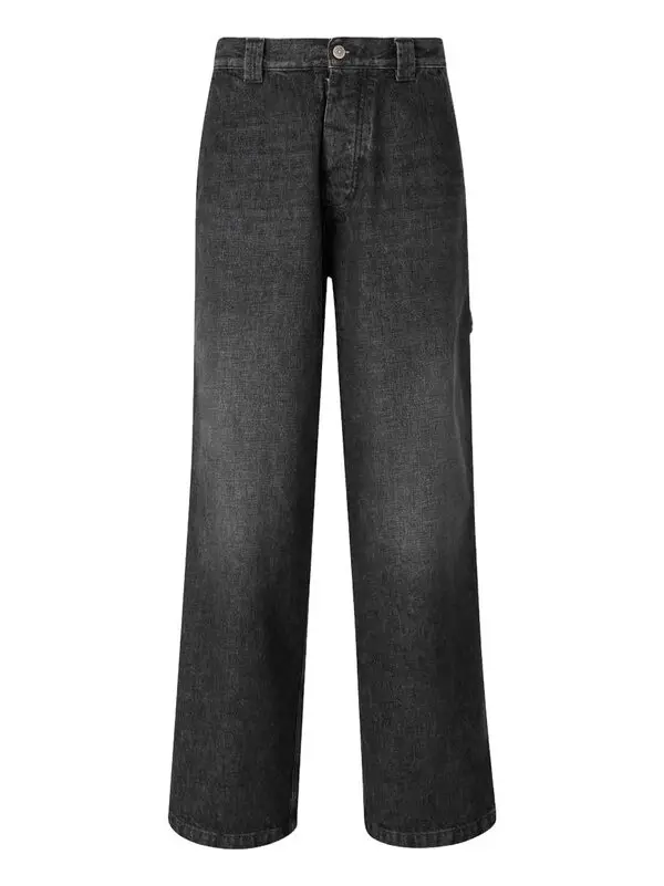 MAISON MARGIELA Cotton Denim Straight Jeans - Black