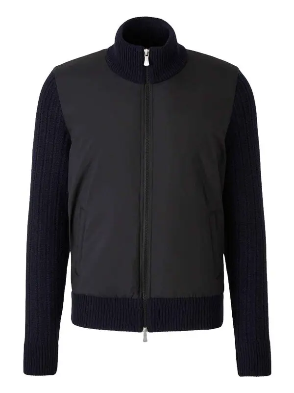 GRAN SASSO Padded Wool Cardigan - Midnight Blue