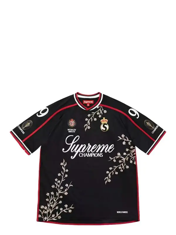 Supreme Floral Soccer T-shirt - Black