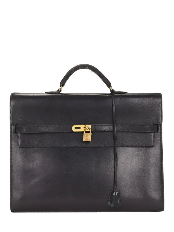Hermès Box Kelly Depeche 38 Briefcase - Noir