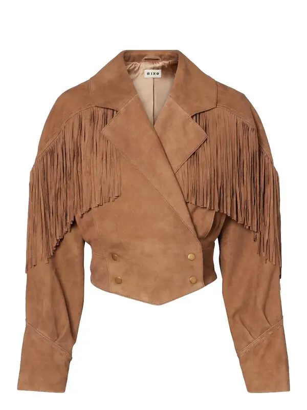 Rixo Darragh Suede Jacket - Beige