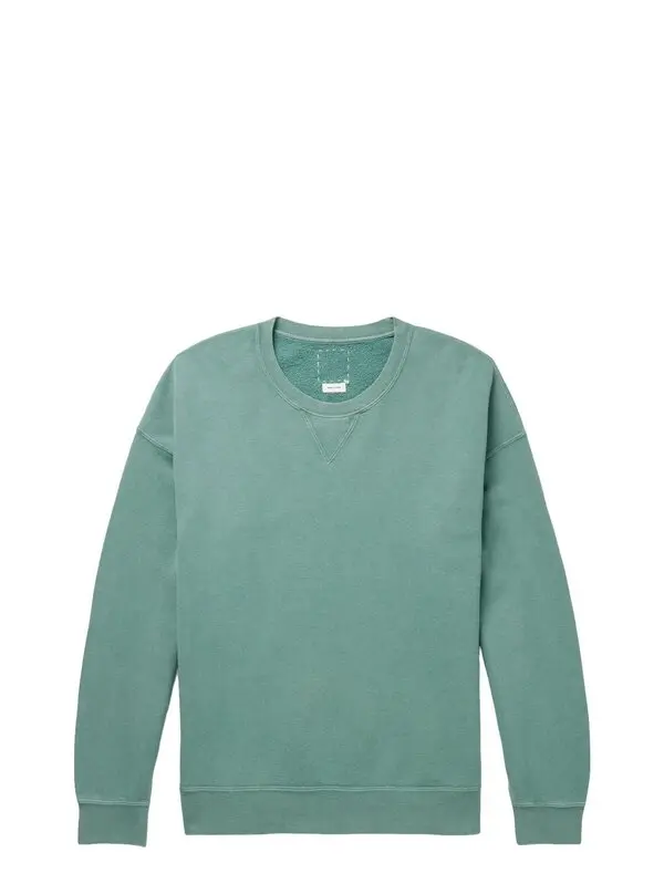 Visvim Jumbo Sb Cotton-jersey Sweatshirt - Green