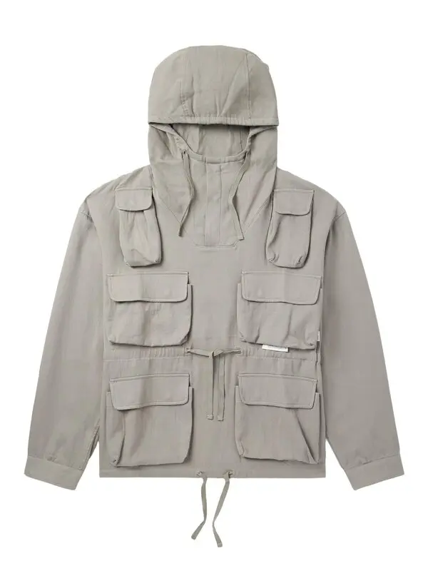 WTAPS Cotton-twill Hooded Overshirt - Gray