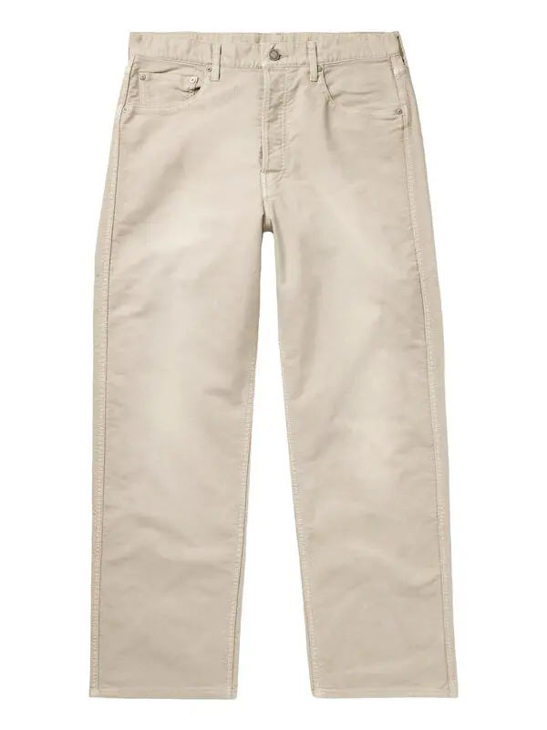 Visvim Fluxus 01 Straight-leg Cotton-twill Trousers - Neutrals
