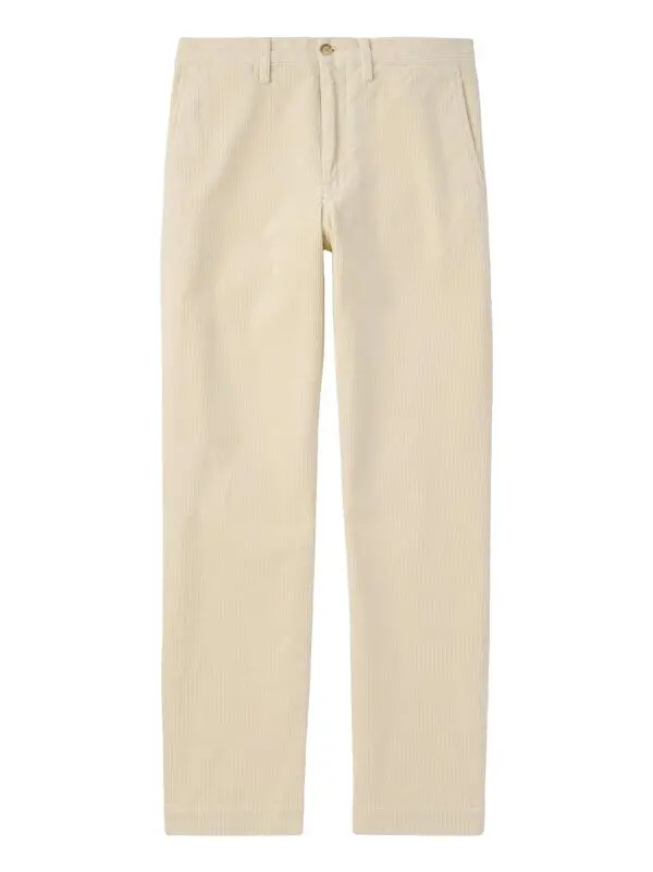 Polo Ralph Lauren Bedford Straight-leg Stretch-cotton Corduroy Trousers - Neutrals