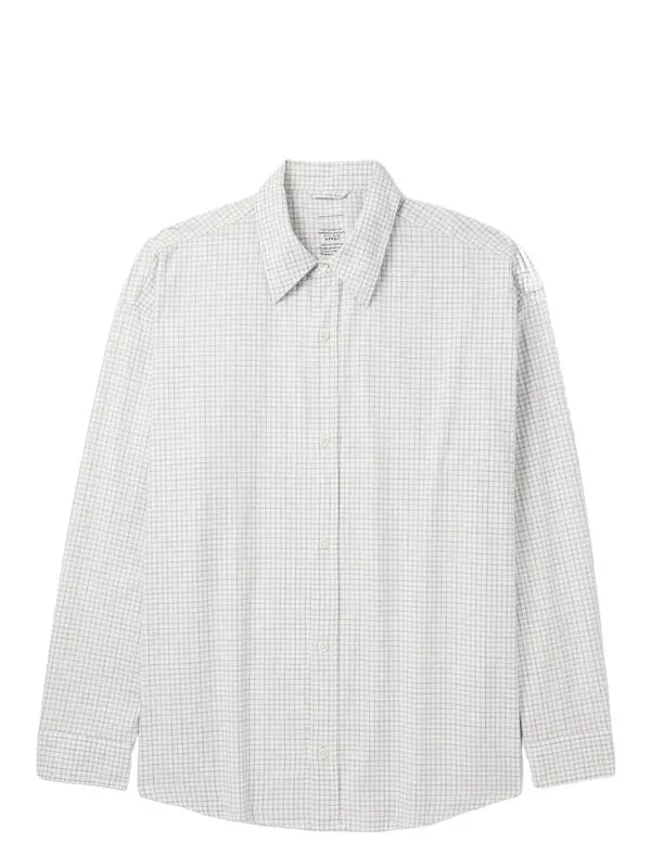 MFPEN Network Oversized Checked Organic Cotton Shirt - White