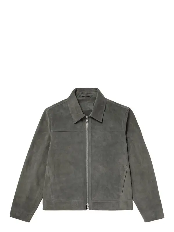 Mr P. Suede Coach Jacket - Gray