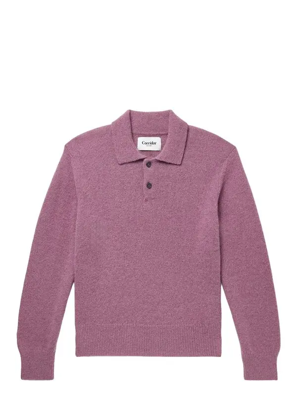 CORRIDOR Baby Alpaca-blend Polo Sweater - Purple