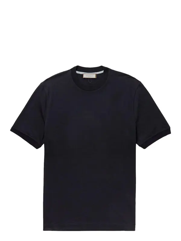 Canali Wool-jersey T-shirt - Black