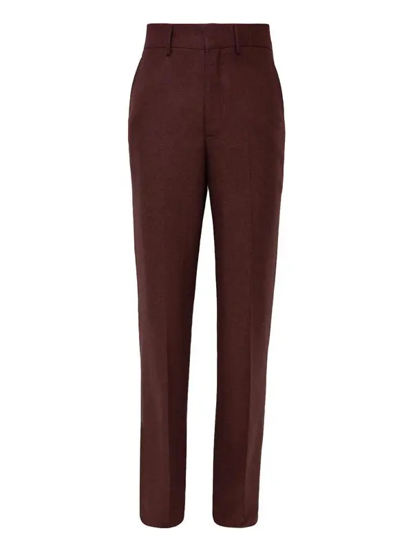 Gabriela Hearst Harold Slim-fit Wool And Cashmere-blend Suit Trousers - Burgundy