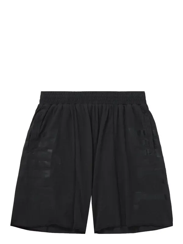 GALLERY DEPT. Fitness Straight-leg Printed Cotton-jersey Shorts - Black