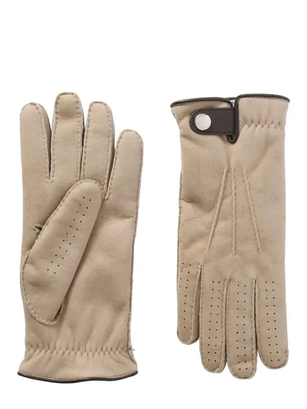 Brunello Cucinelli Leather Gloves - Brown