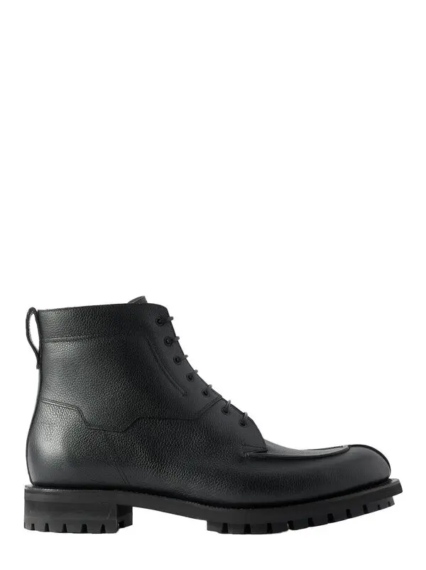 Berluti Full-grain Leather Lace-up Boots - Black