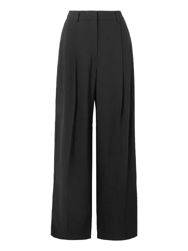 TOTEME Pleated Wide-leg Pants - Black