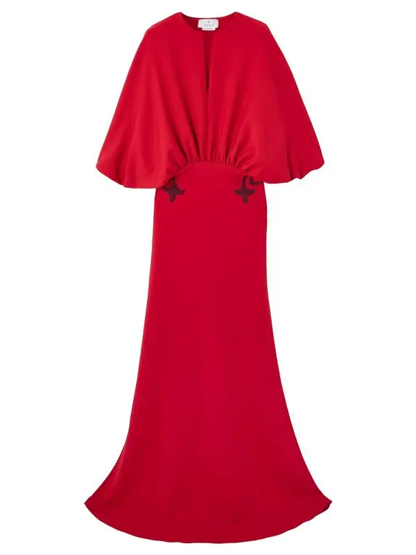 Themis Z Sirin Crepe Maxi Dress - Red