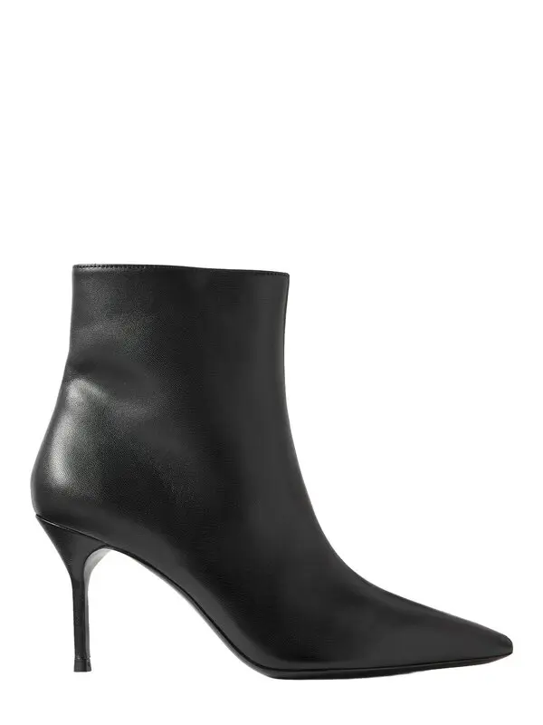 Staud Sebastian Leather Ankle Boots - Black