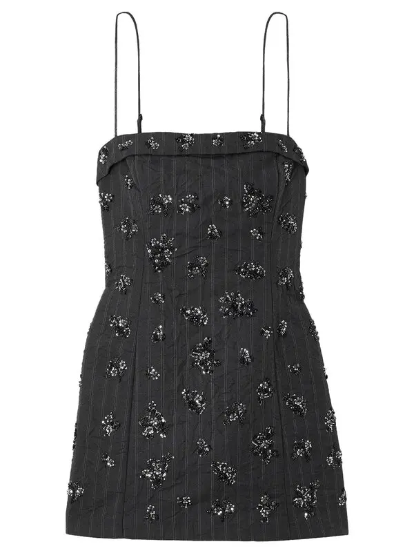 Simkhai Anden Embellished Mini Dress - Gray