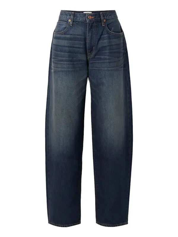 SLVRLAKE Ella Mid-rise Barrel-leg Jeans - Blue