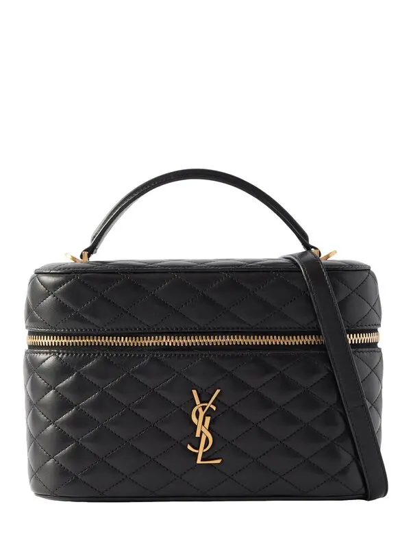 Saint Laurent Gaby Vanity Quilted Leather Shoulder Bag - Black