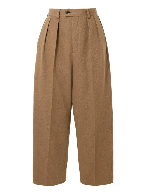 Loro Piana Rodger Pleated Rain System Wool-twill Tapered Pants - Brown
