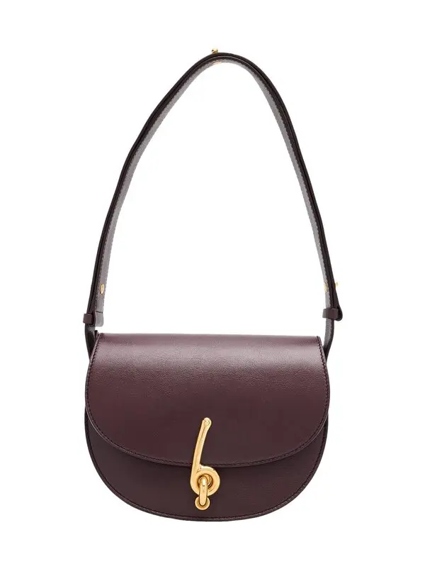 Burberry Bridle Leather Saddle Shoulder Bag - C3523 Rubu