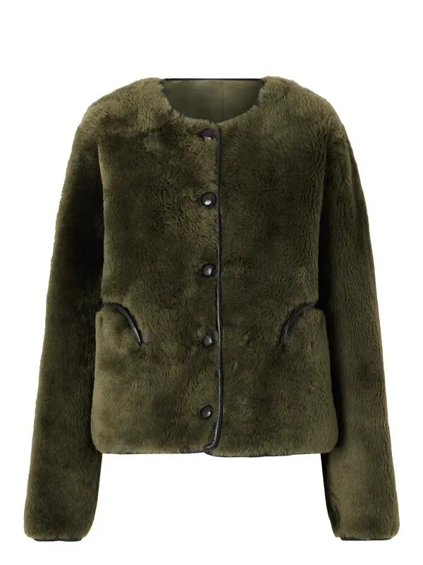 BLAZÉ MILANO Tatoosh Gliss Reversible Shearling Jacket - Green