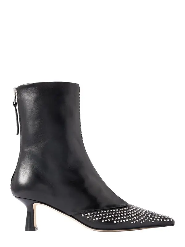 AeydĒ Sila Studded Leather Ankle Boots - Black
