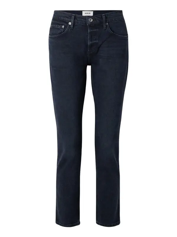 AGOLDE Cocktail Ankle Mid-rise Slim-leg Jeans - Blue