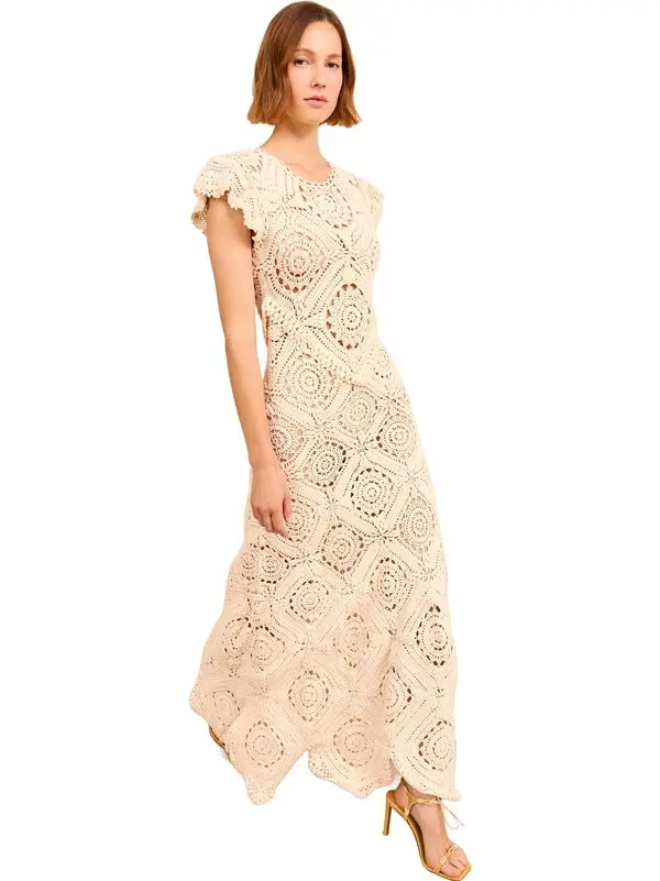Ulla Johnson Annalisa Hand Crochet Maxi Dress - Cowrie