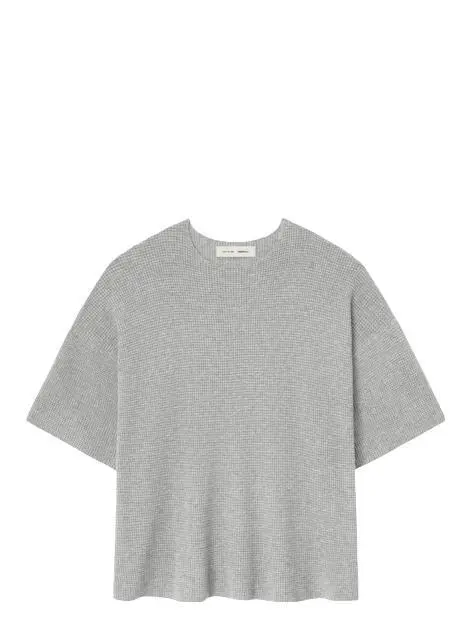 Fear Of God Essentials Waffle Short Sleeve Sweater - Concrete Heather