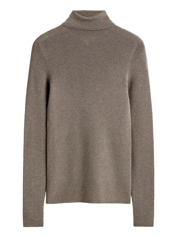 Cos Sparkly Seamless Merino Wool Sweater - Beige