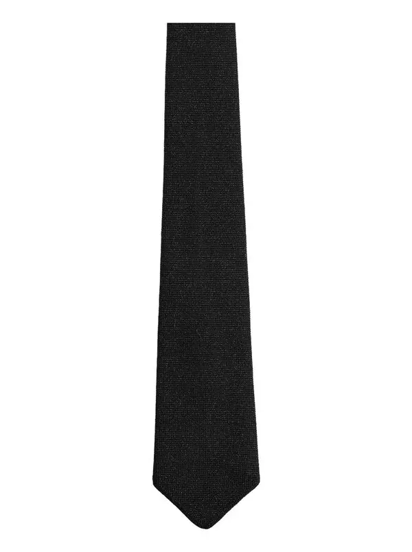 Cos Knit Merino Wool Tie - Black