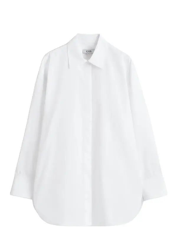 Cos Tailored Cotton Shirt - White