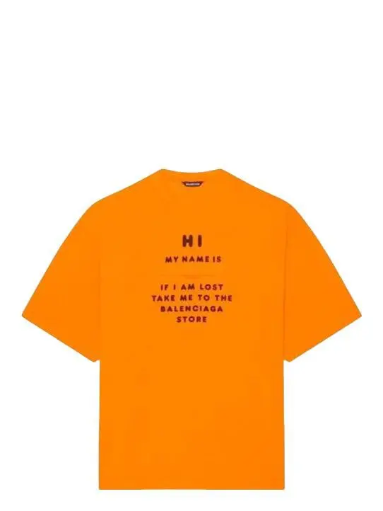 Balenciaga Wide Fit T-shirt - Fluo Orange